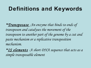 Bacterial transposons | PPT