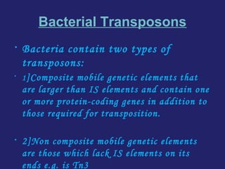 Bacterial transposons | PPT