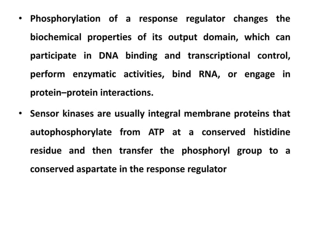 Bacterial two component | PPTX | Chemistry | Science