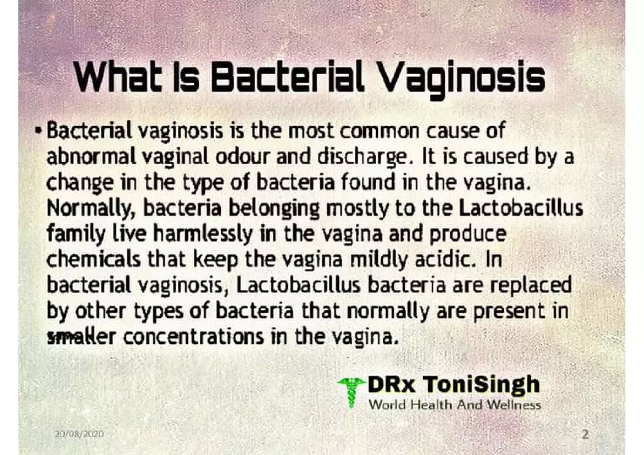 Bacterial vaginosis BV | PDF