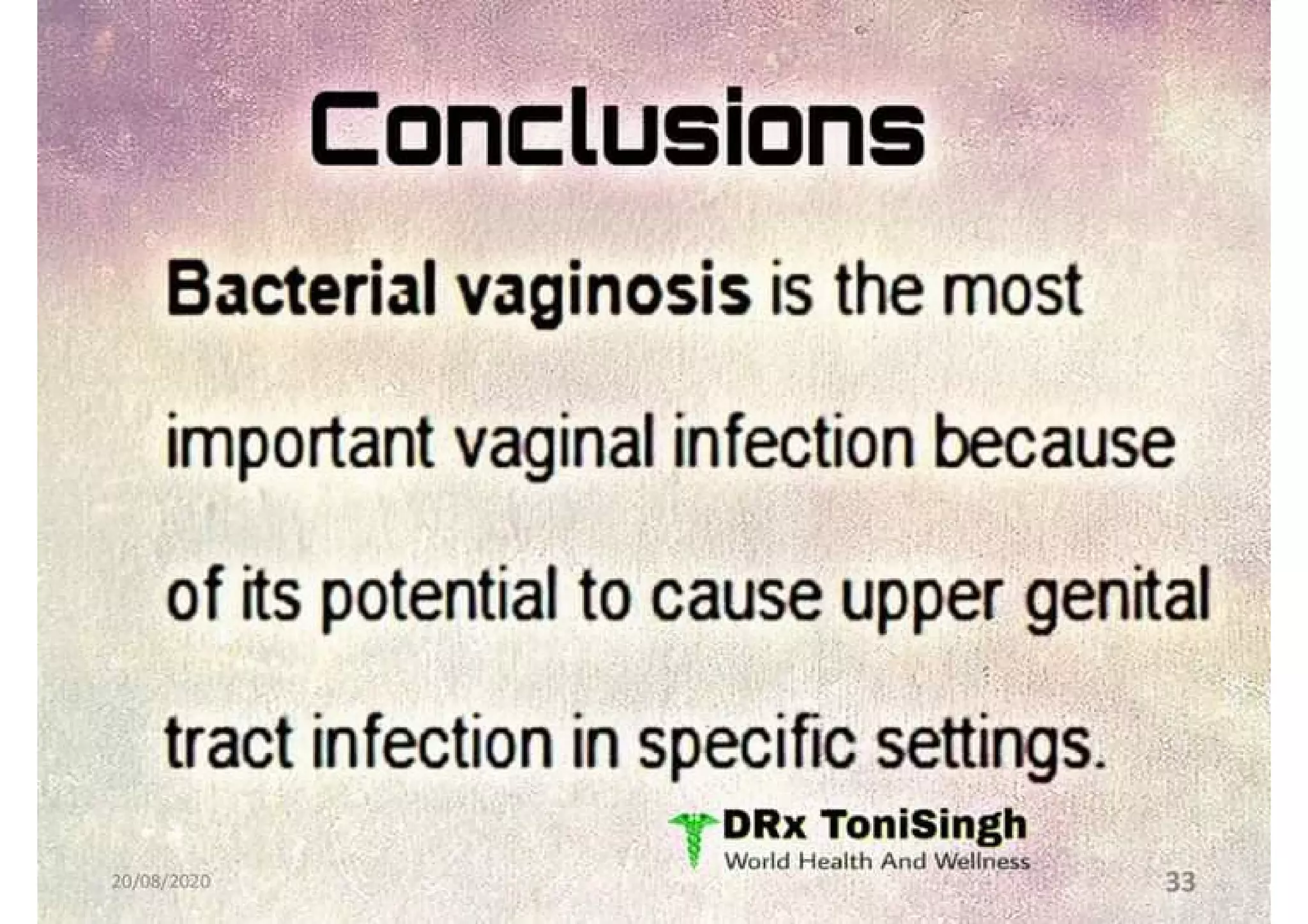 Bacterial vaginosis BV | PDF