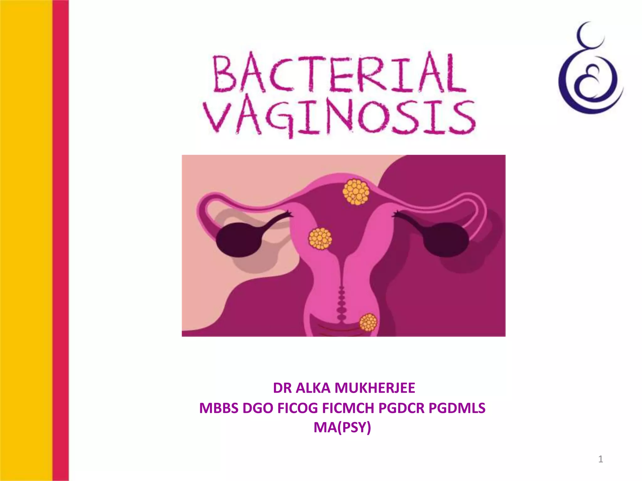 Bacterial vaginosis by dr alka mukherjee DR APURVA MUKHERJEE nagpur m.s. | PPTX
