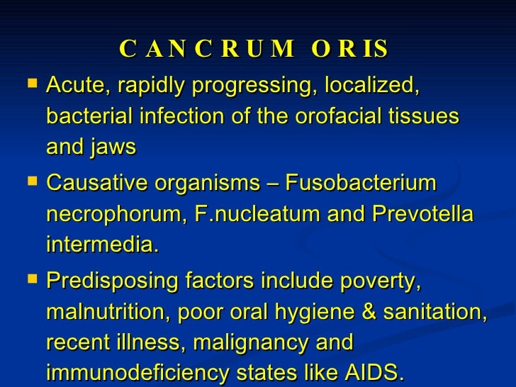 Cancrum Oris