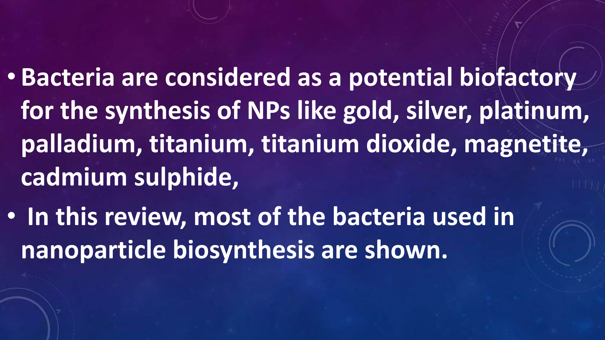 Bacteria mediated nanoparticles_synthesis[1] | PPTX