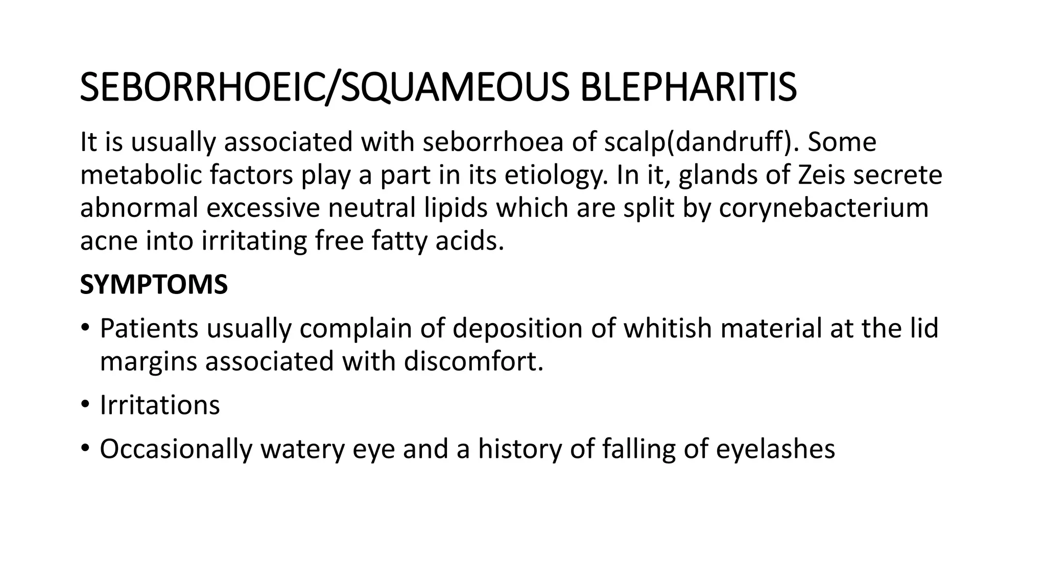 Seminar presentation on Bacteria meibomitis and blepharitis | PPTX