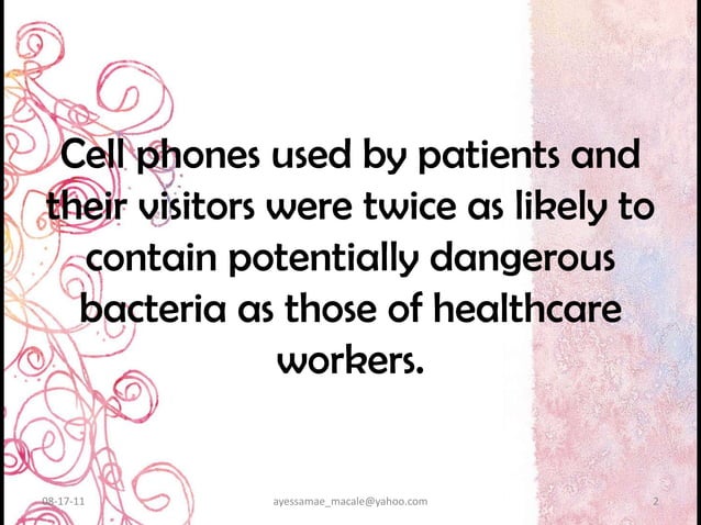 Bacteria on cell phones | PPTX | Infectious Diseases | Diseases and ...