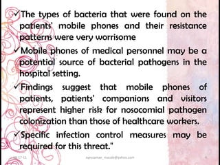 Bacteria on cell phones | PPTX