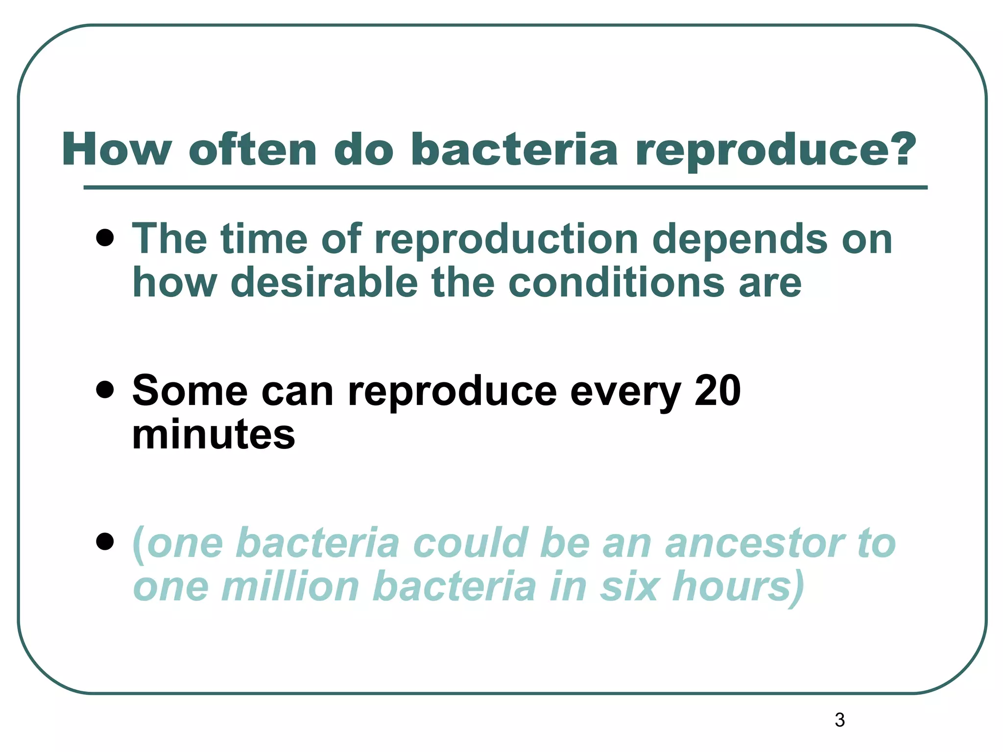 Bacteriareproduction | PPT | Genetics | Science