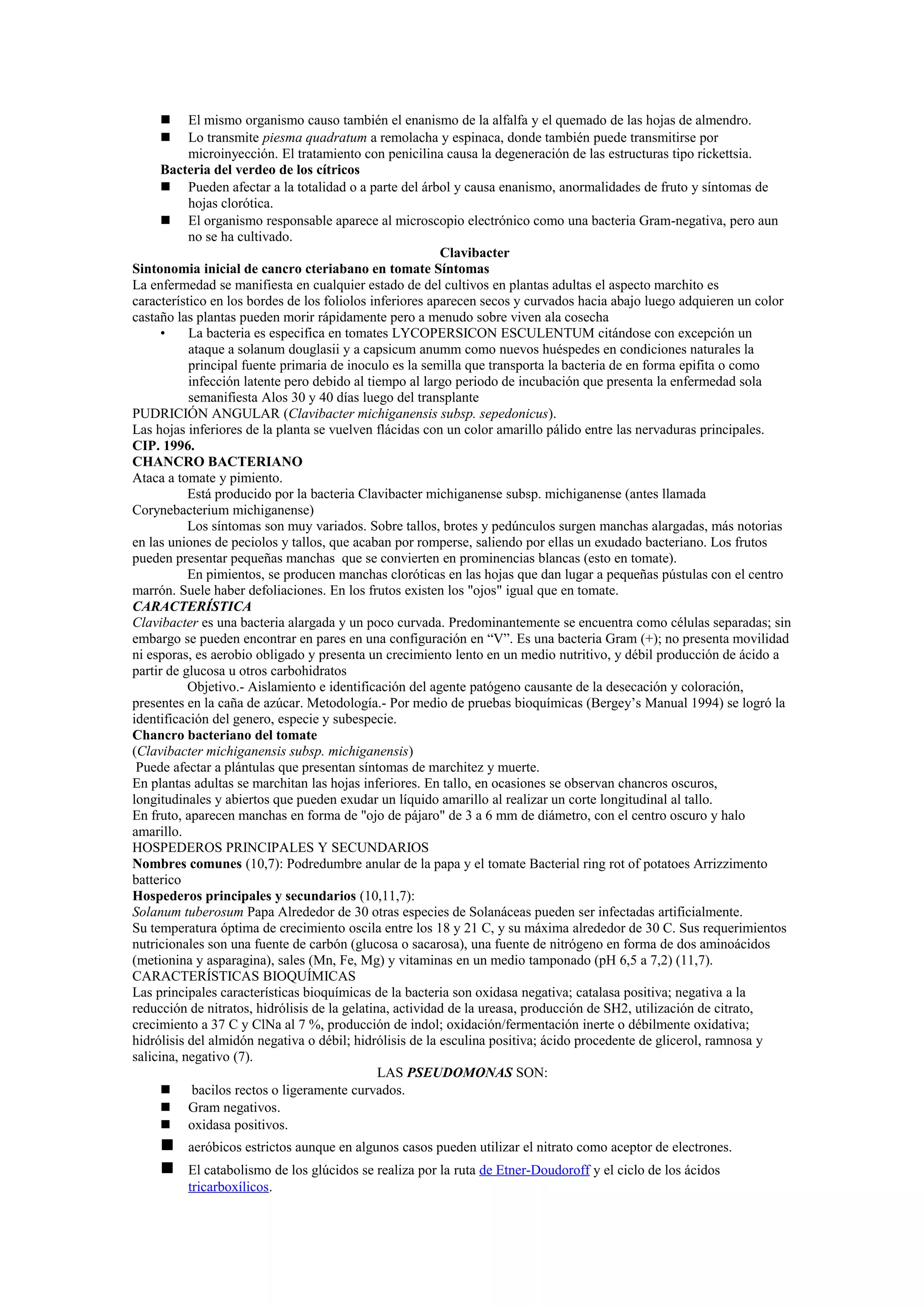 Bacterias fitopatogenas | DOC