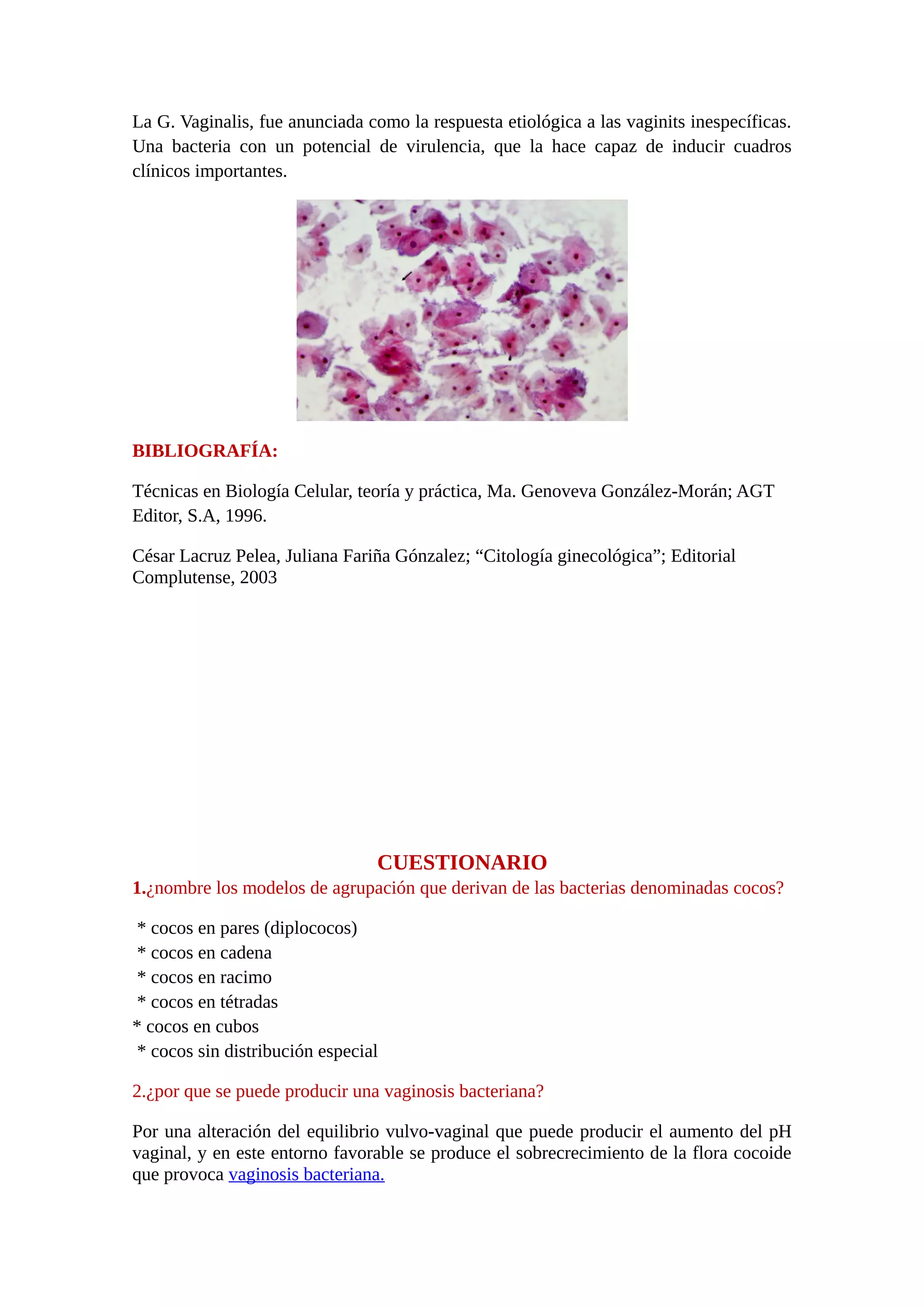 Bacterias que podemos encontrar a traves de citología | PDF