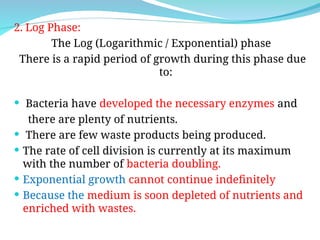 Bacteriology - growth curve-lag ,log , stationary, death phase | PPT