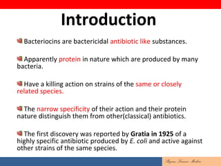 Bacteriocin and its typing | PPT
