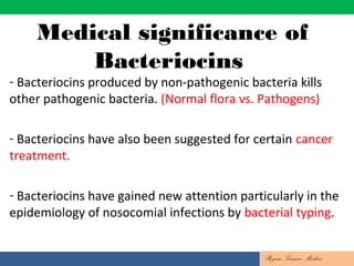 Bacteriocin and its typing | PPT