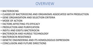 Bacteriocins as food preservatives 1 copy (1) | PPTX