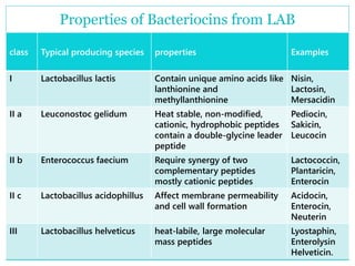 Bacteriocins from lactic acid bacteria | PPTX