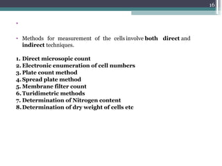 Enumeration of bacteria or bacteriological measurement.pptx
