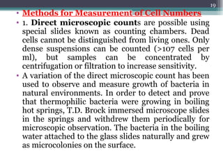 Bacteriological measurement and its physical characteristics | PPT