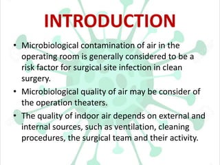 Bacteriological monitoring of ot 1 | PPTX