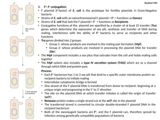 Bacteriology(structure, genome, genetic recombination, reproduction ...