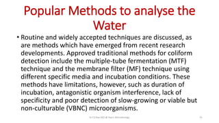 BACTERIOLOGY OF WATER AND ANALYSIS - BASICS | PPTX