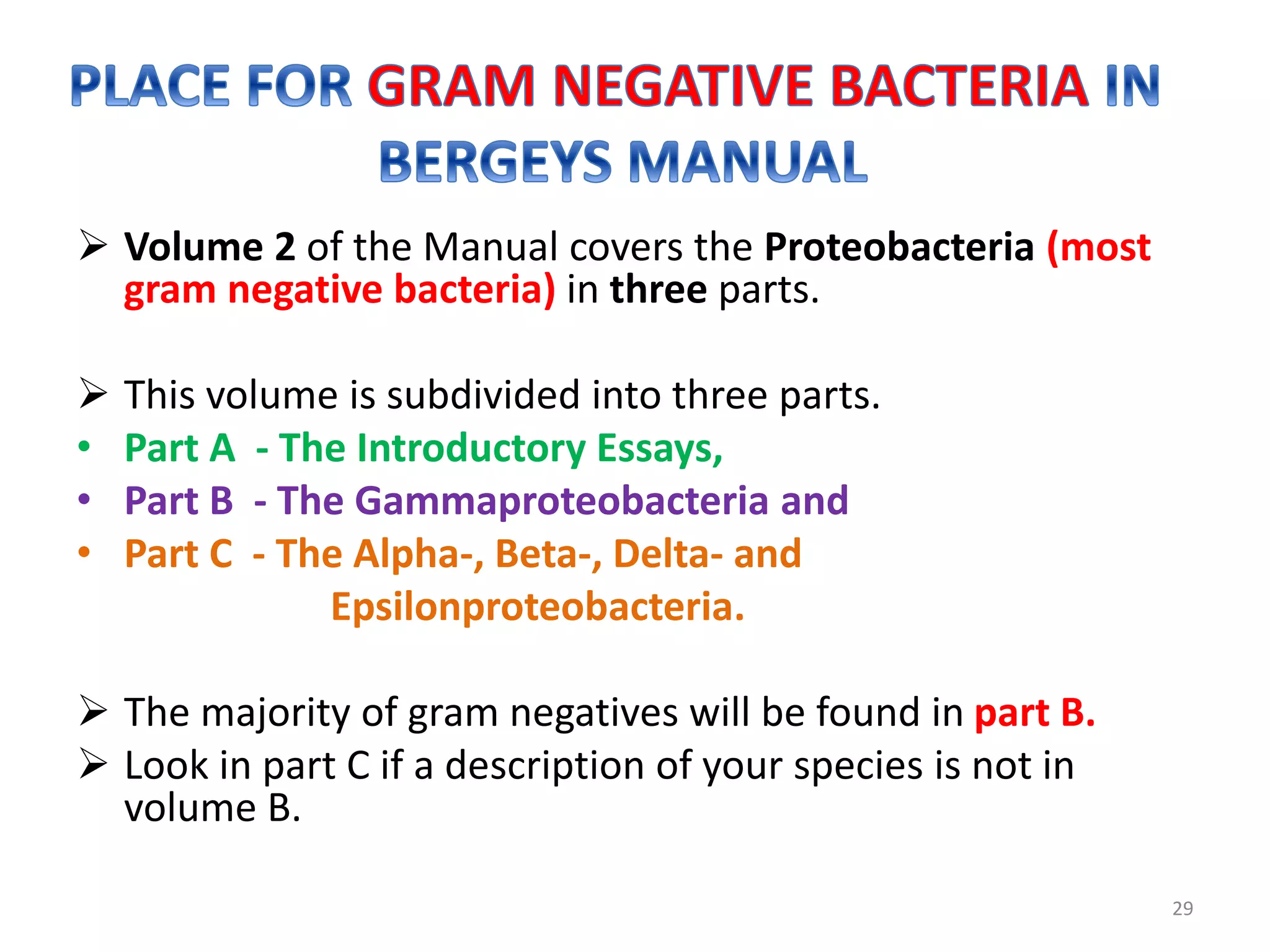 Taxonomy of Bacteria, Bergey's Manual of Systematic Bacteriology and ...
