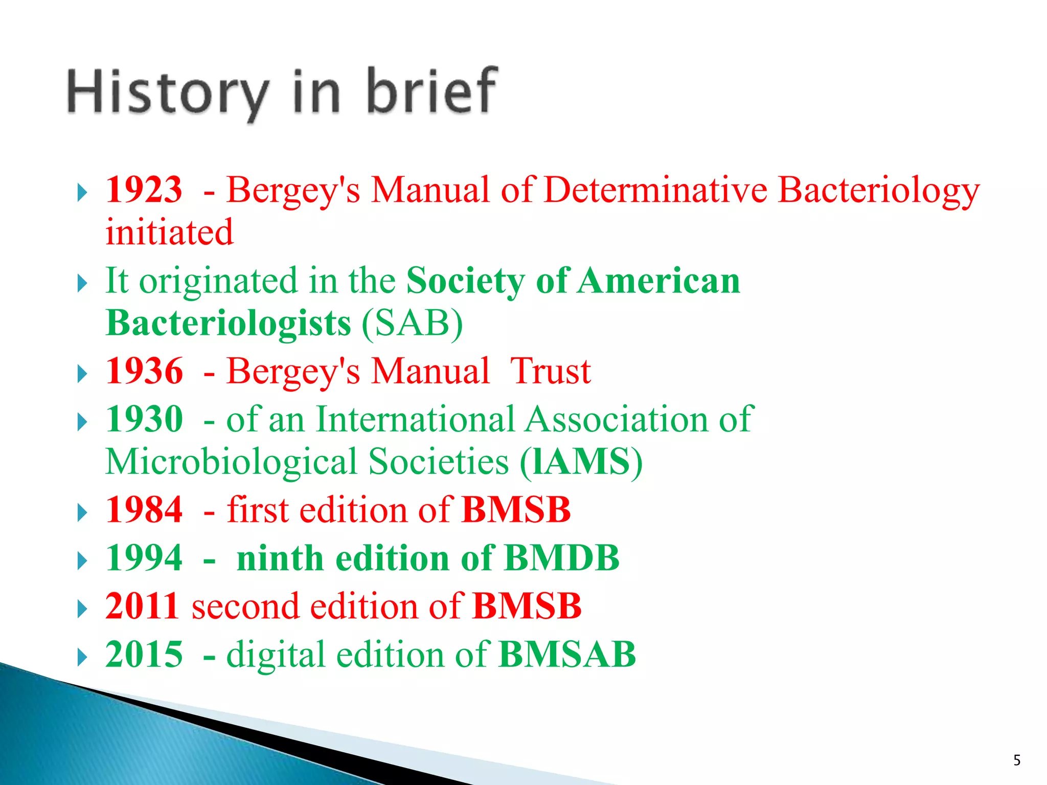Taxonomy of Bacteria, Bergey's Manual of Systematic Bacteriology and ...