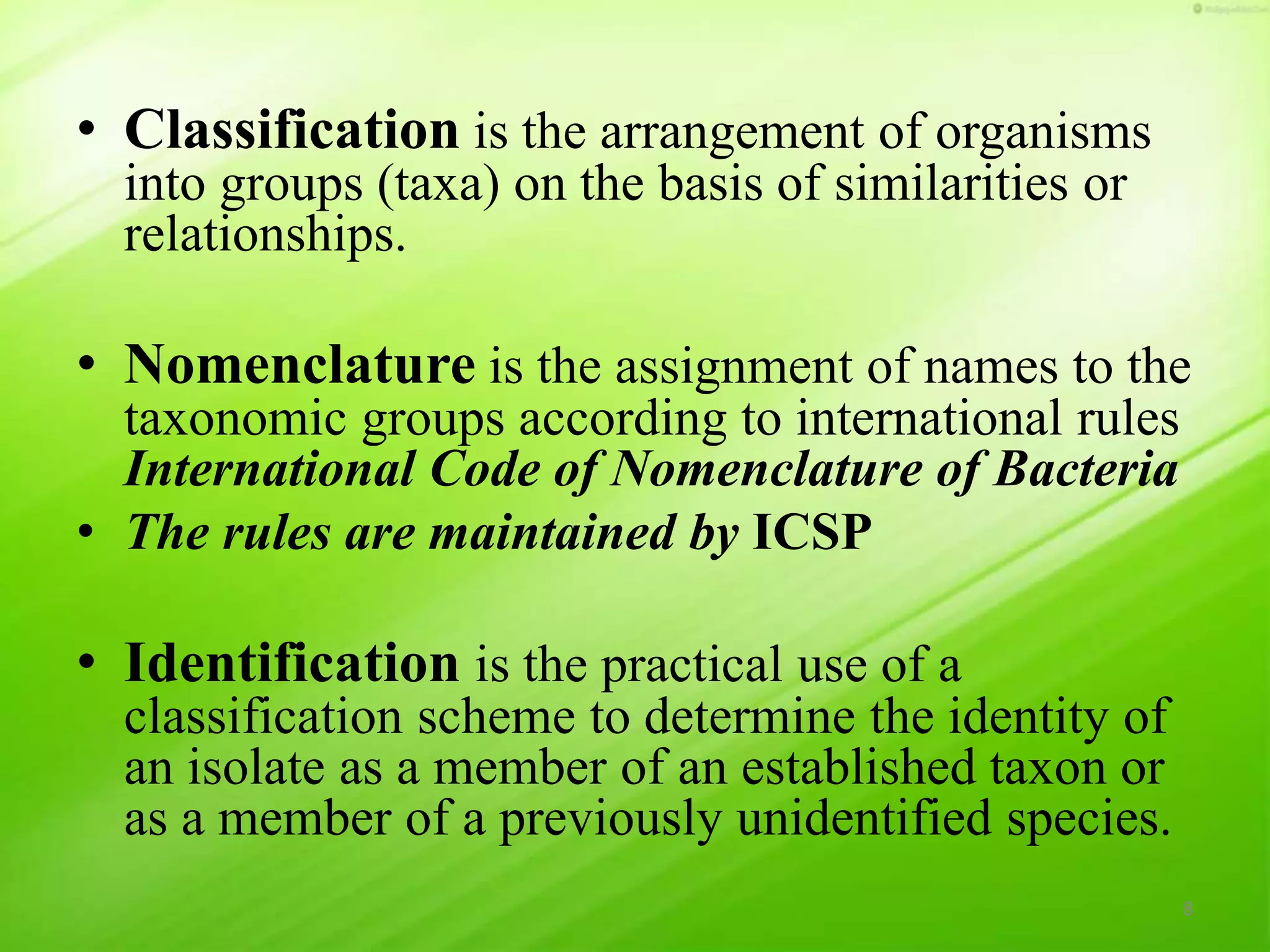 Taxonomy of Bacteria, Bergey's Manual of Systematic Bacteriology and ...