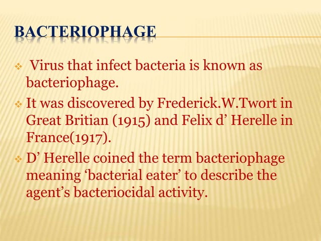 Bacteriophage vectors | PPTX | Biological Sciences | Science