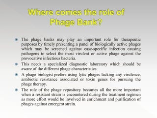 Bacteriophage therapy in the current scenario of emerging antimicrobial ...