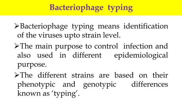 Bacteriophage typing | PDF | Infectious Diseases | Diseases and Conditions