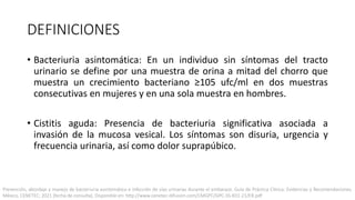 BACTERIURIA ASINTOMÁTICA E INFECCIÓN DE VÍAS URINARIAS.pptx