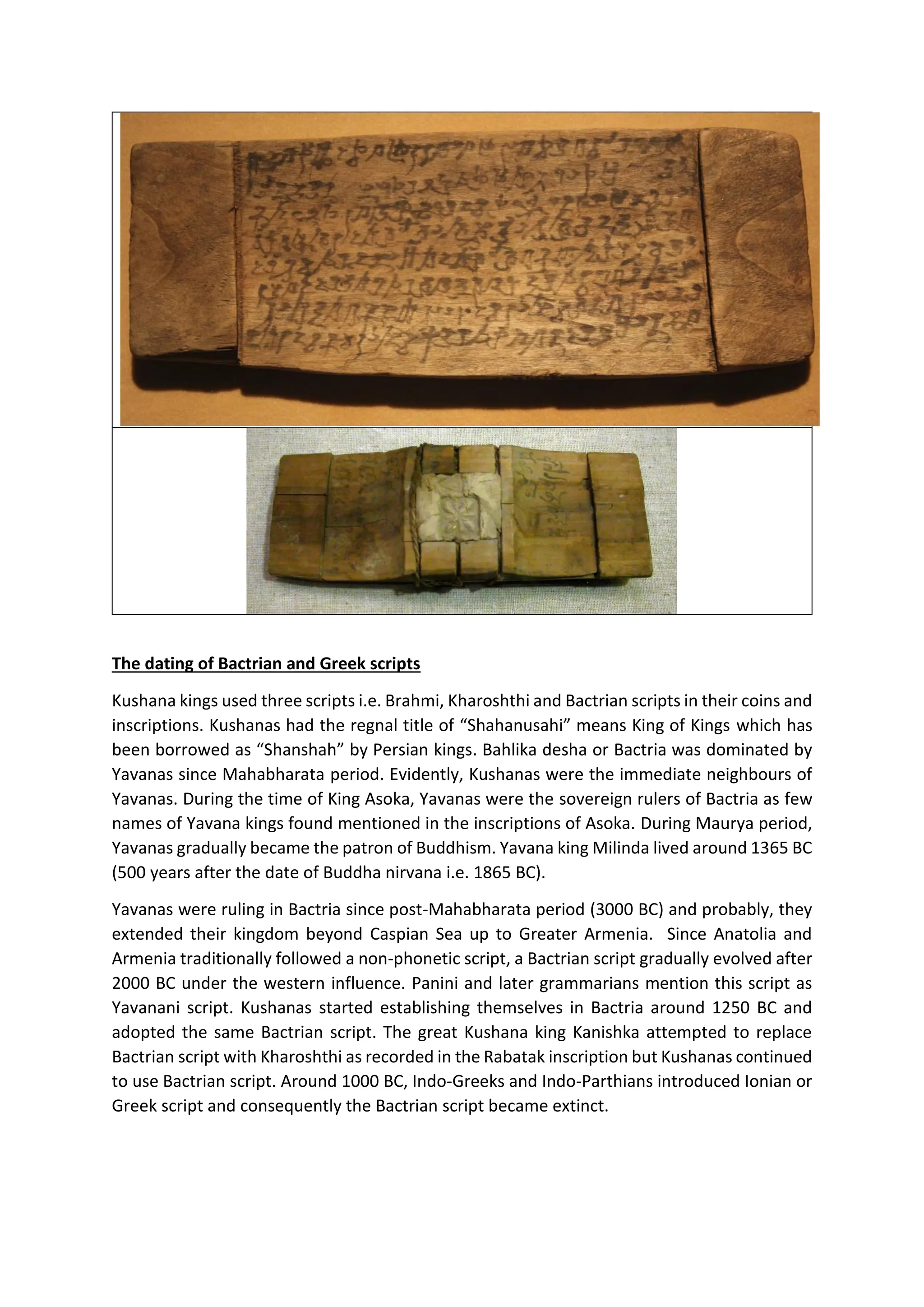 Bactrian-Kharoshthi-Aramaic-Greek Scripts and the chronology of India.pdf