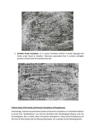 Bactrian-Kharoshthi-Aramaic-Greek Scripts and the chronology of India.pdf
