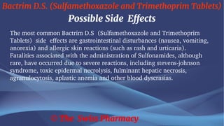 Bactrim D.S. (Sulfamethoxazole and Trimethoprim Tablets) | PPT