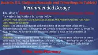 Bactrim D.S. (Sulfamethoxazole and Trimethoprim Tablets) | PPT