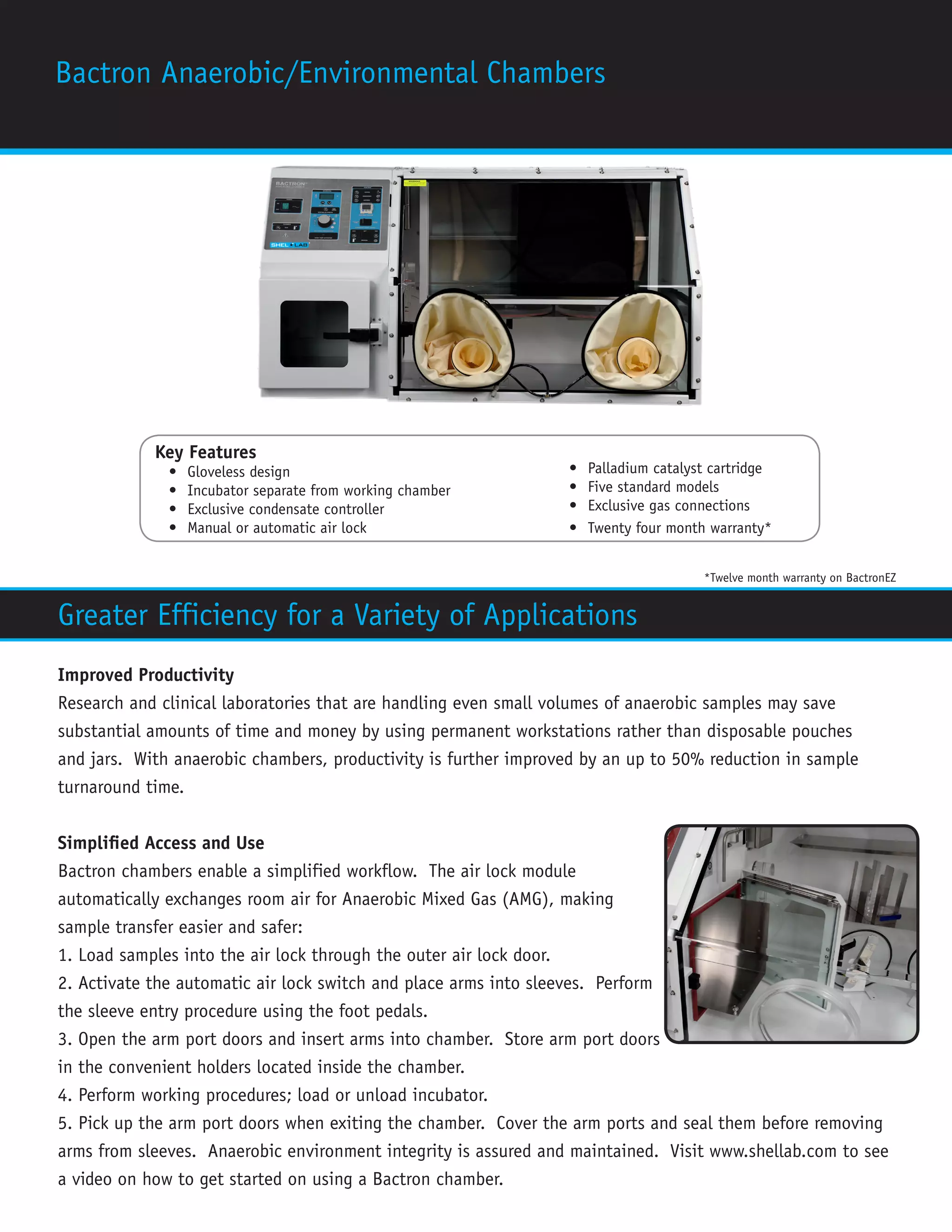 Bactron anaerobic chamber | PDF
