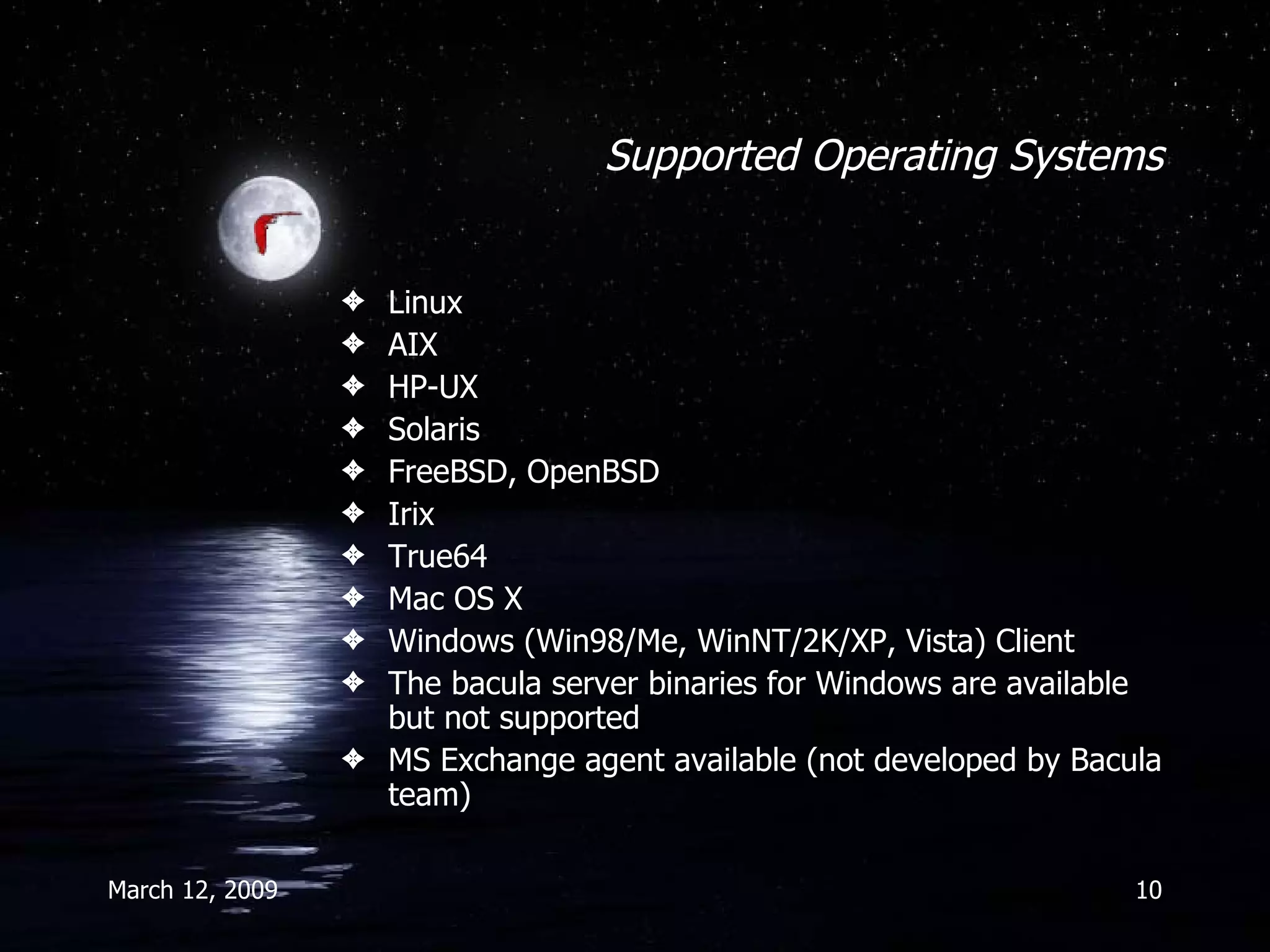 Introduction to Bacula | PPT