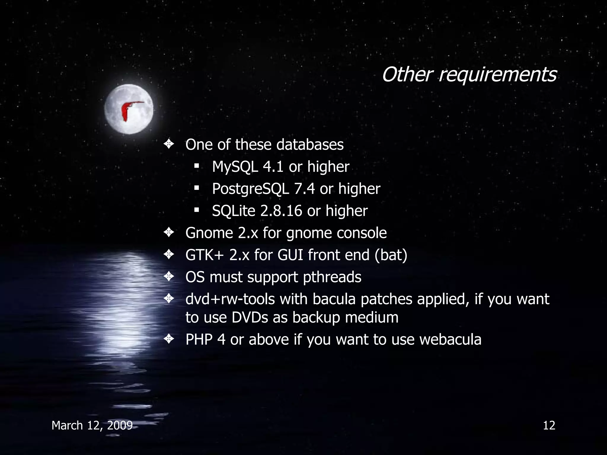Introduction to Bacula | PPT