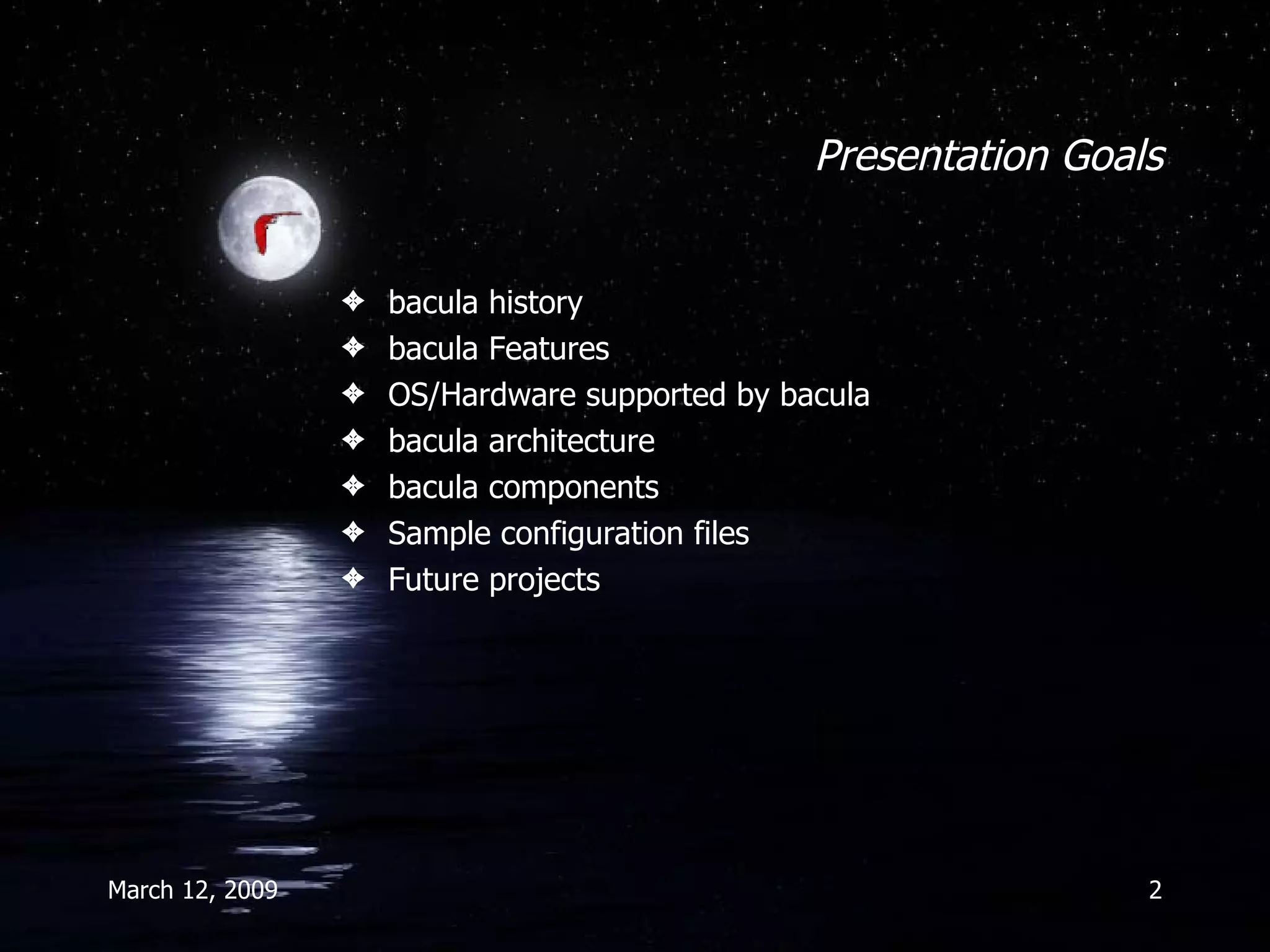 Introduction to Bacula | PPT