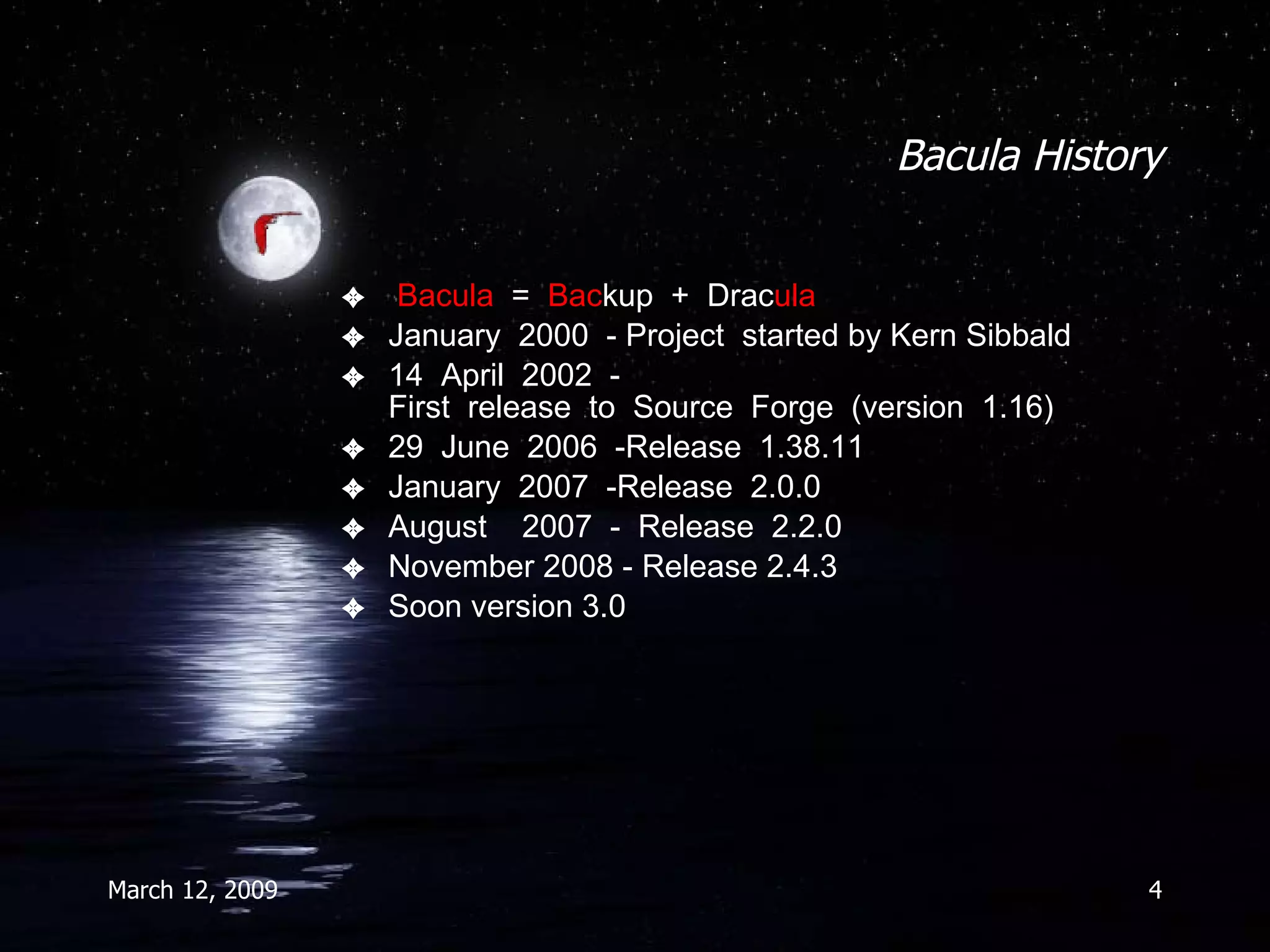 Introduction to Bacula | PPT