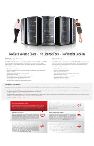 Bacula Systems Brochure | PDF | Computing | Technology & Computing