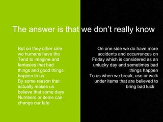 Bad Luck & Good Luck | PPT