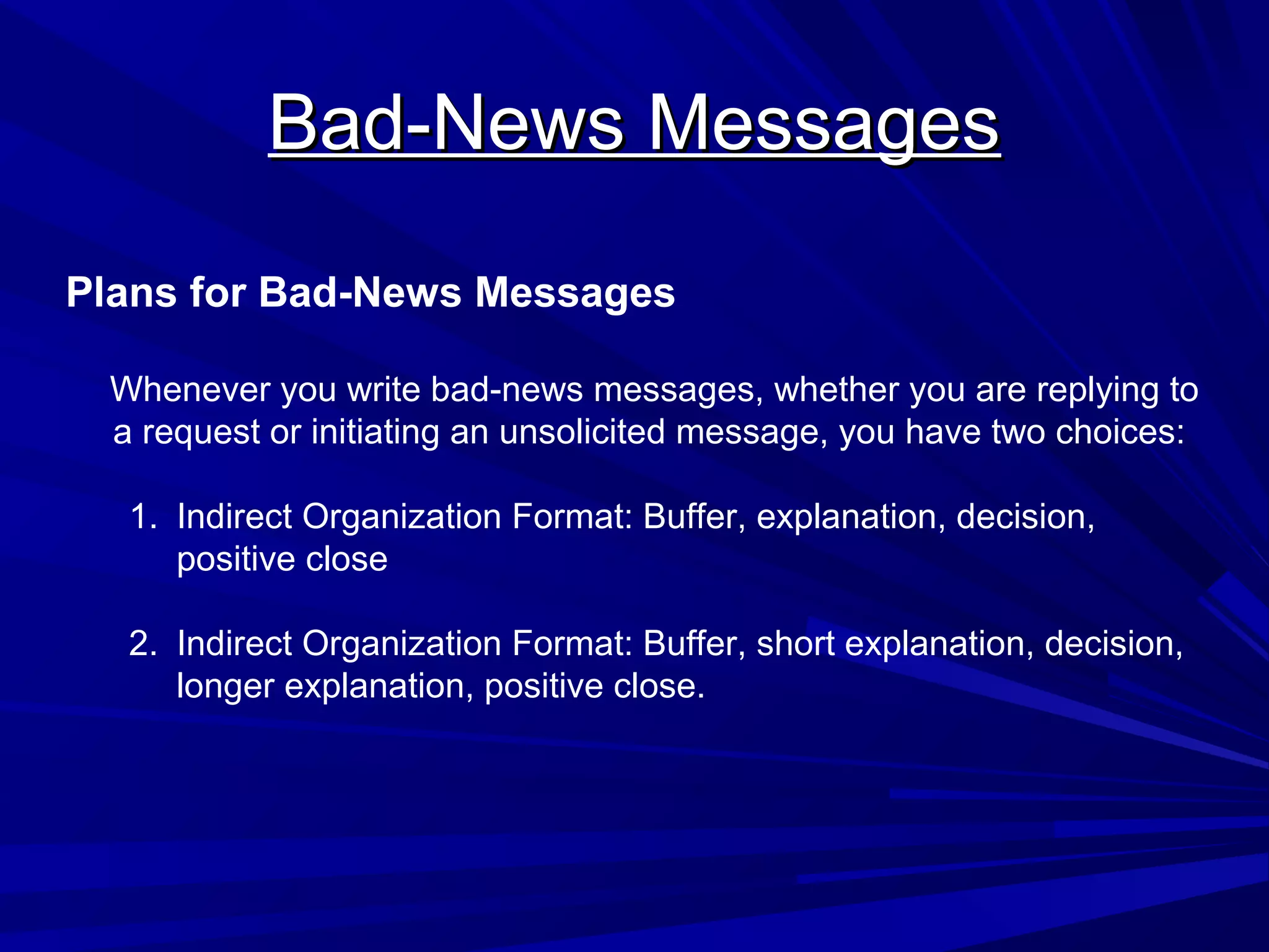 Bad news messages | PPT
