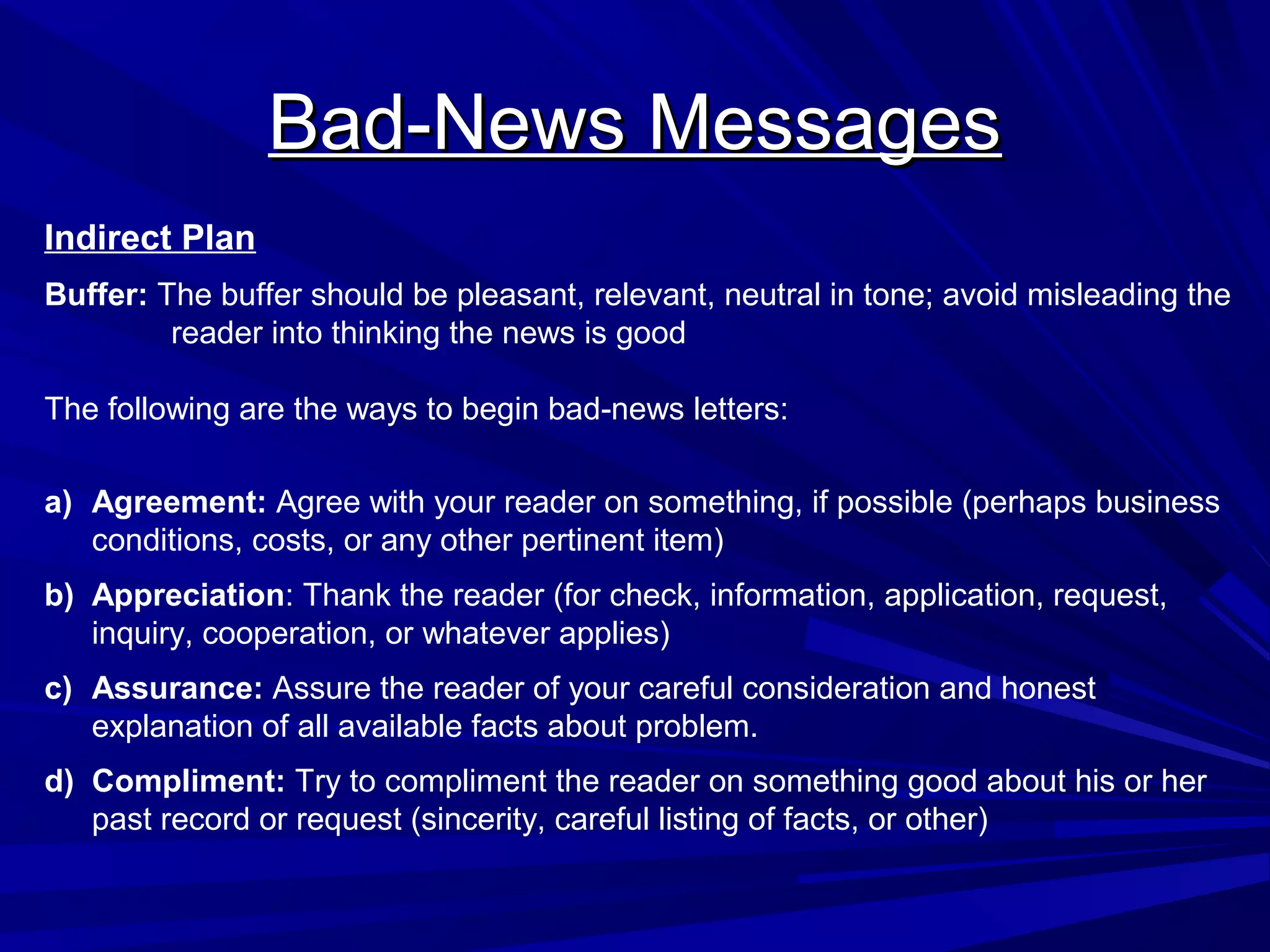 Bad news messages | PPT