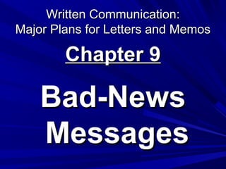 Bad newsmessages | PPT