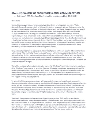 Bad Professional Writing Example - Microsoft Email | DOCX