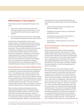 Content Analyst - Conceptualizing LSI Based Text Analytics White Paper ...
