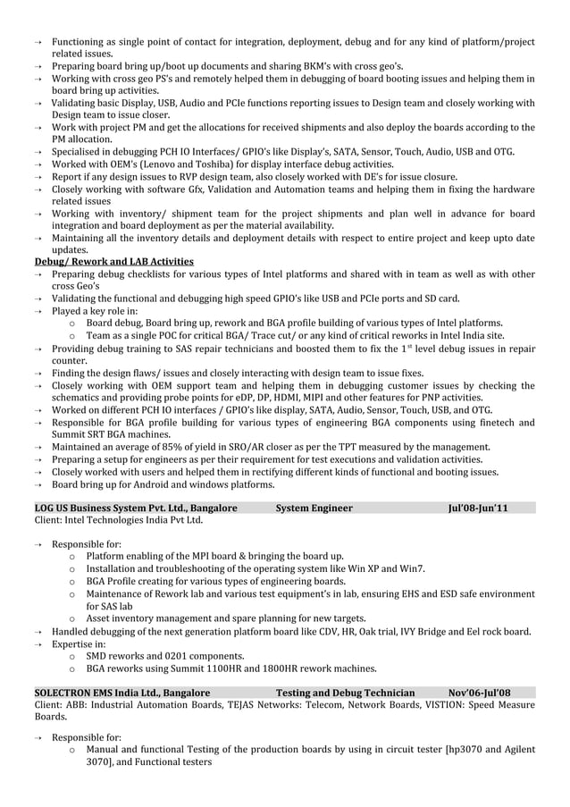 CV 9+Yrs Exp Manjunatha V | PDF