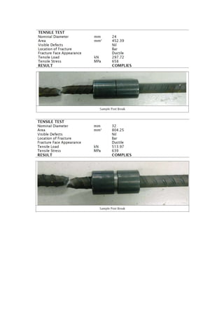 tensile test ISO-15835