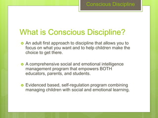 Conscious Discipline - Behavior and the Brain | PPTX